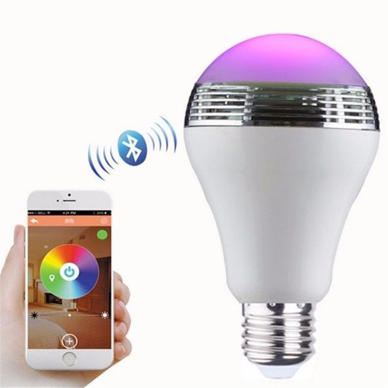 BL03 Lampe LED RGBW à Commande Bluetooth et Mini Haut-Parleur Bluet...